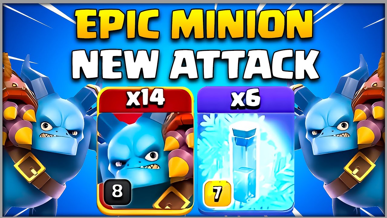 SUPER MINION ATTACK = EPIC!! Th13 New Attack In Coc - YouTube