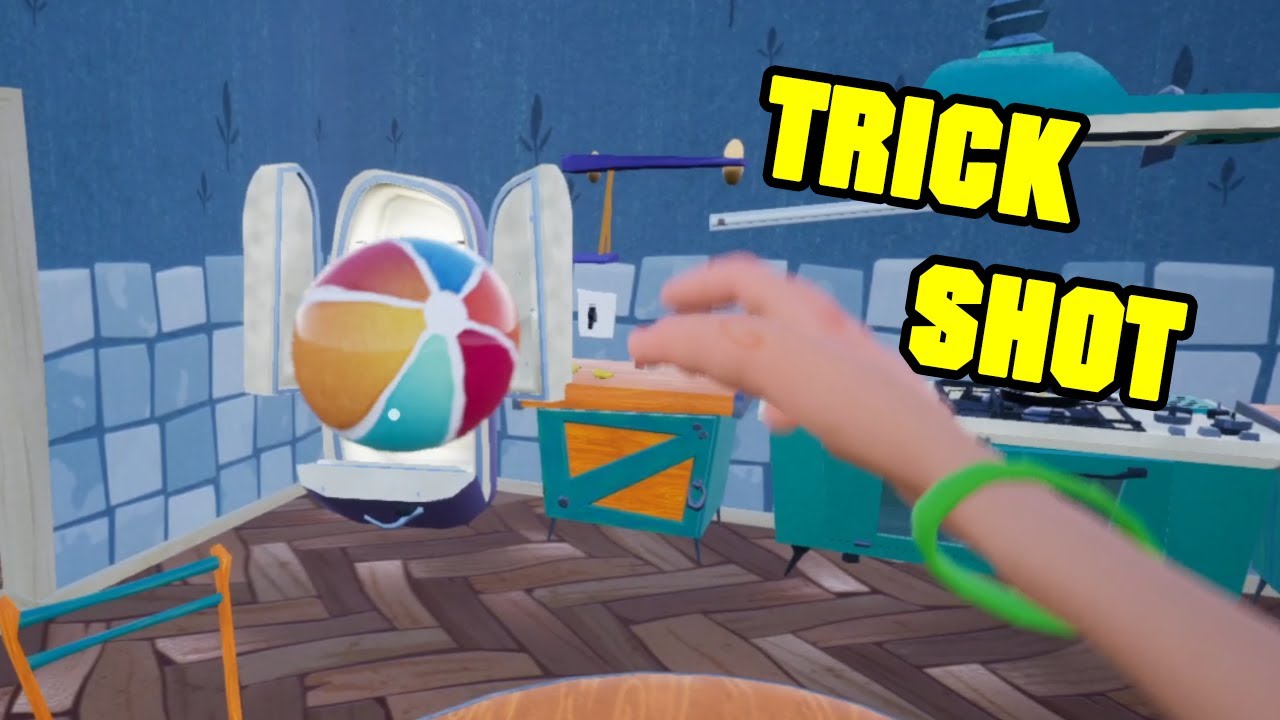 KID PLAYER TRICK SHOT IN KITCHEN - Hello Neighbor - YouTube
