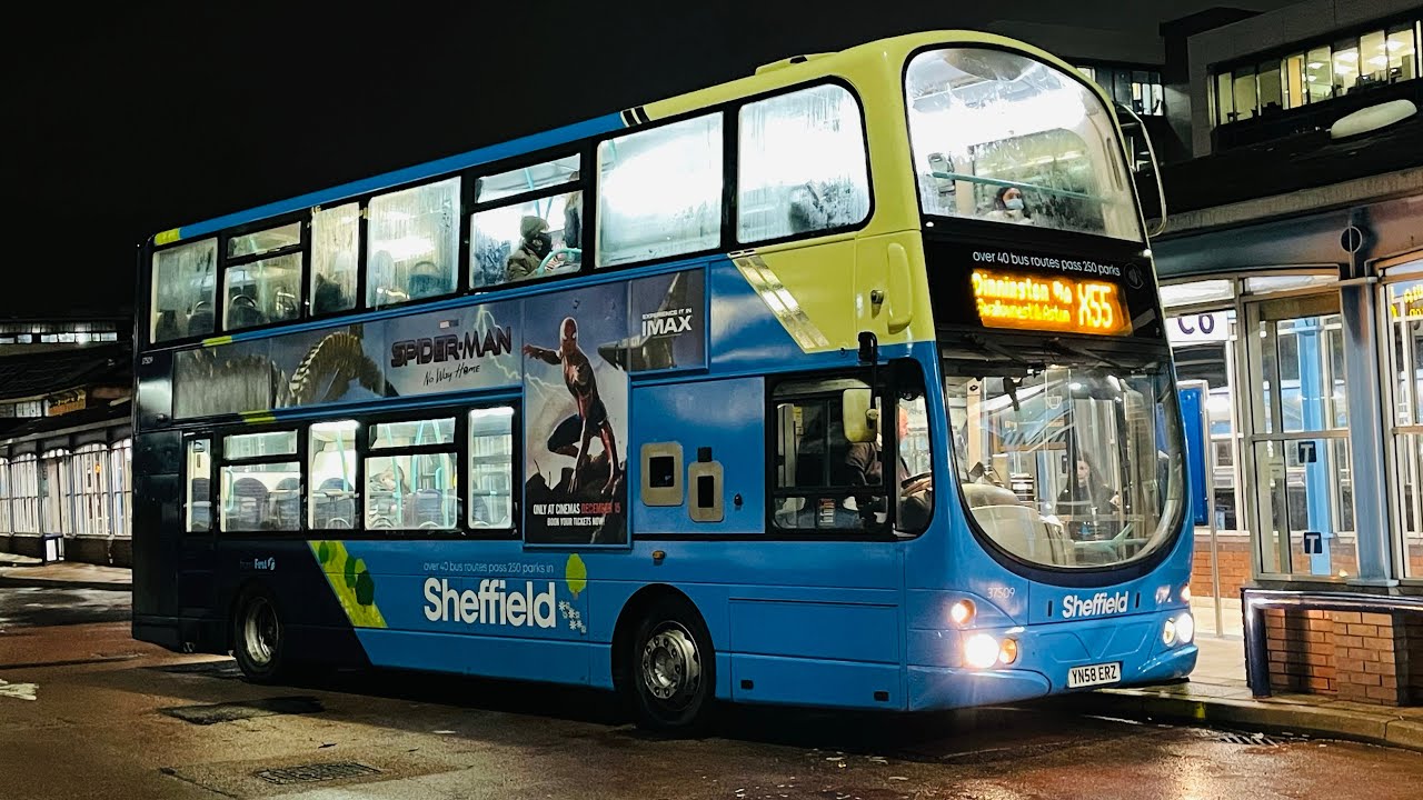 First Bus Sheffield 37509 On X55 From Sheffield To Dinnington - YouTube