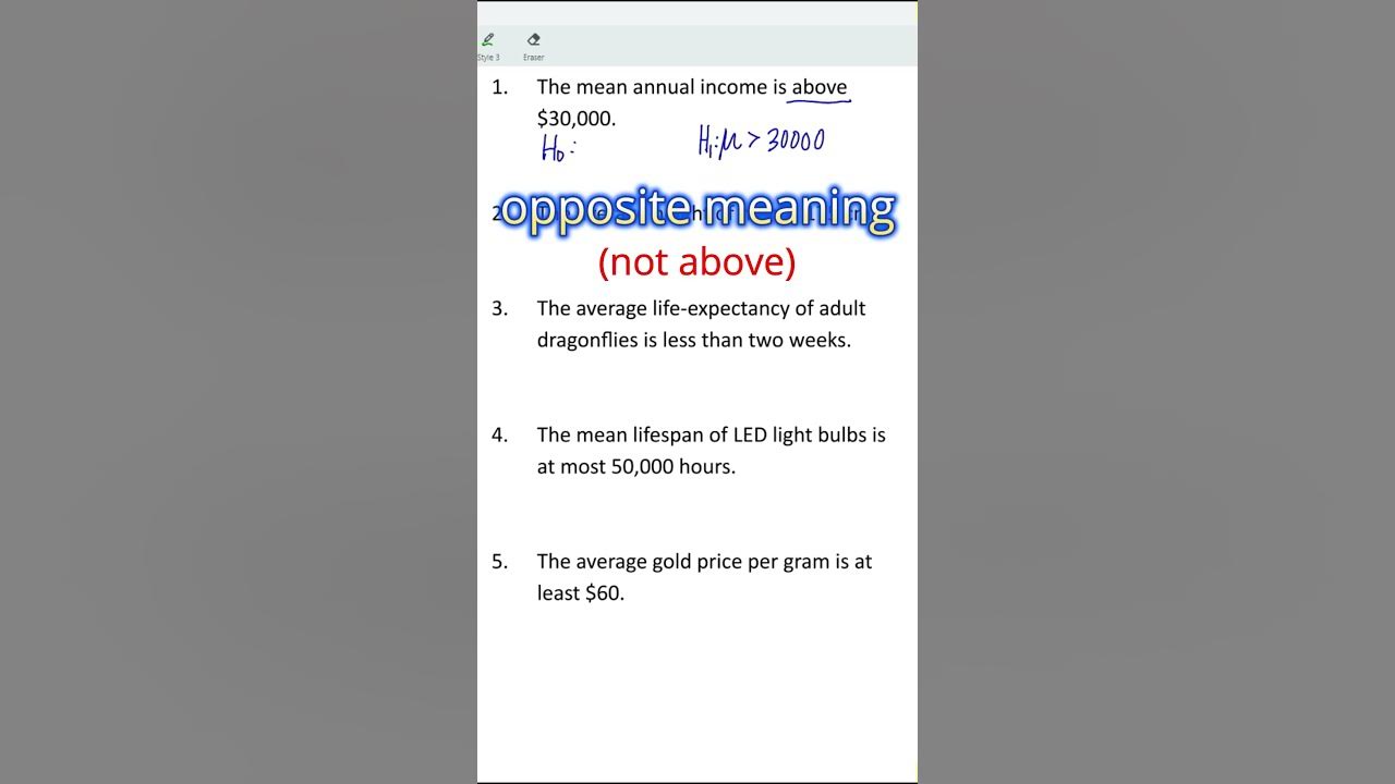 How to write null and alternative hypotheses #statistics - YouTube