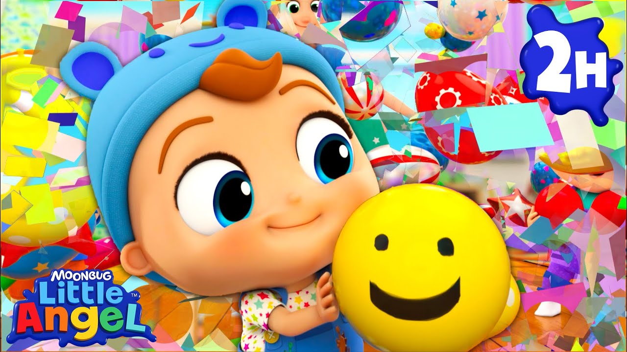 Baby John's Balloon Song 🎈 Little Angel + More Nursery Rhymes and Kids ...