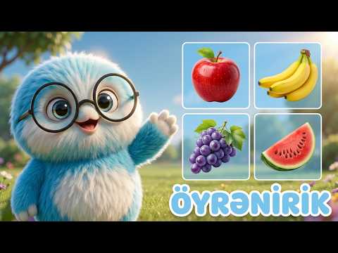 Puzik meyvələri öyrənir 🍎🍌🍇🍉 alma, banan, üzüm, qarpız | Uşaqlar üçün | TinaLand