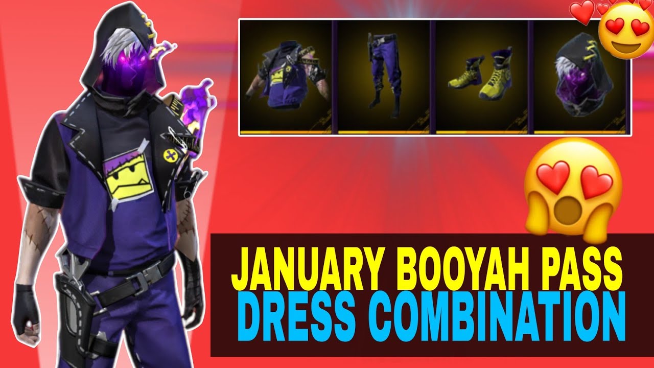 TOP 20 GOD LEVEL DRESS COMBINATION || JANUARY BOOYAH PASS DRESS ...