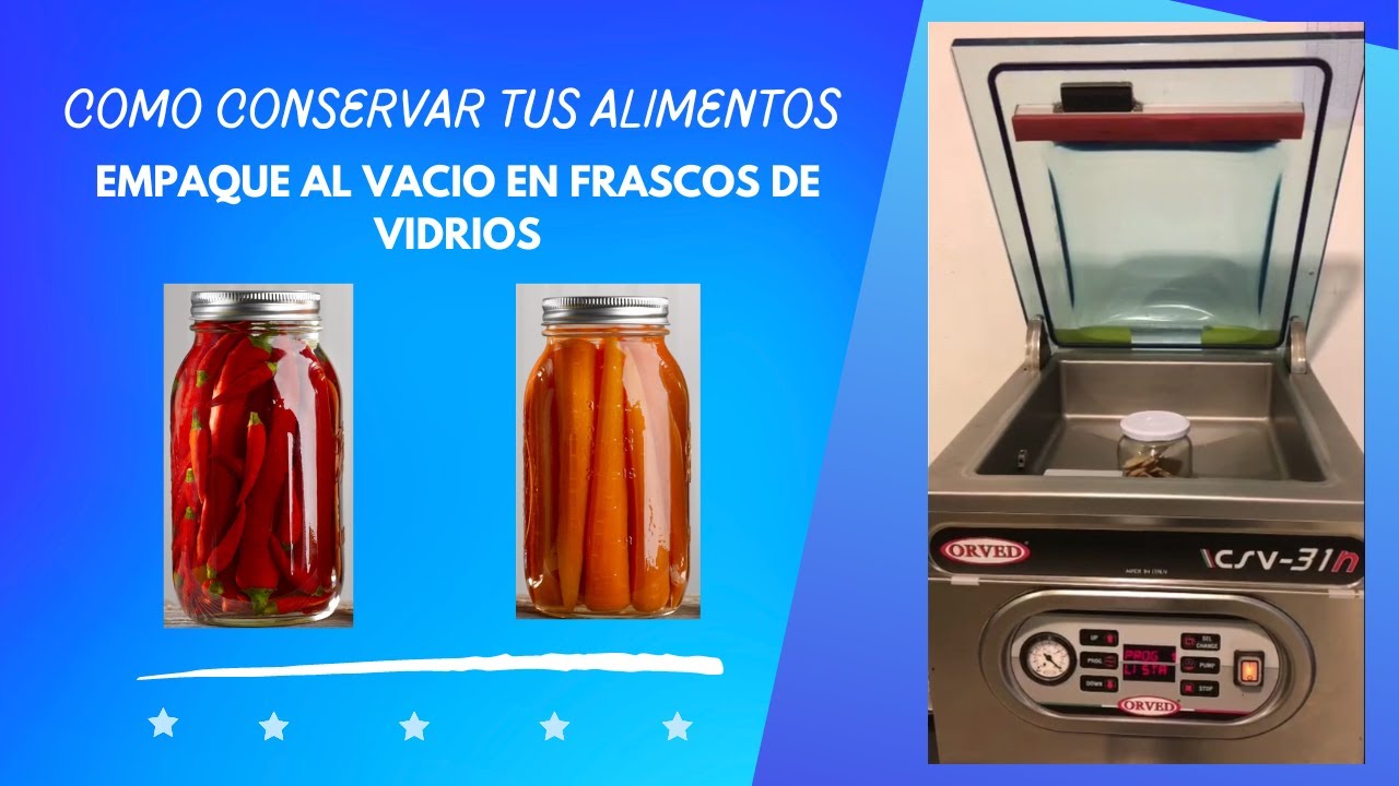 Maquina de vacio #Envasar alimentos en frascos de vidrio - YouTube