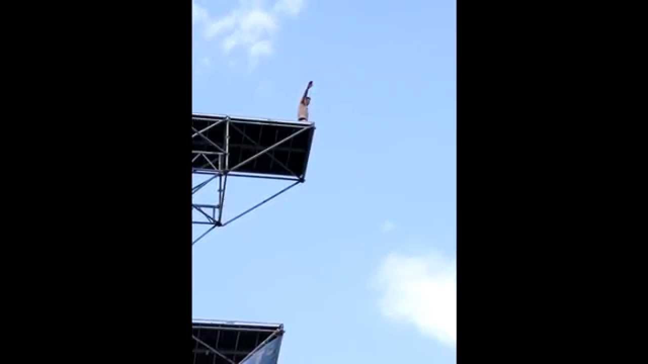 Andy Jones Gainer Triple High Dive from 87 feet - YouTube