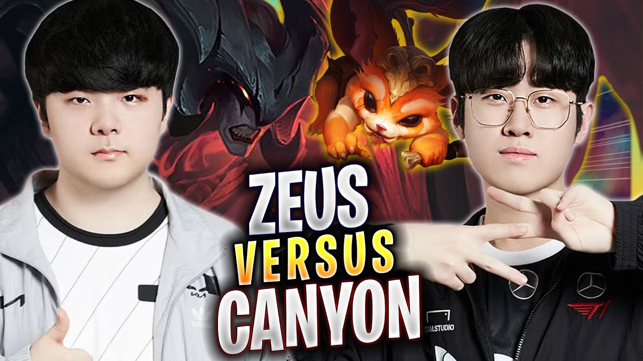 ZEUS vs CANYON! - T1 Zeus Plays Gnar TOP vs DK Canyon Aatrox! | Bootcamp 2023 - YouTube