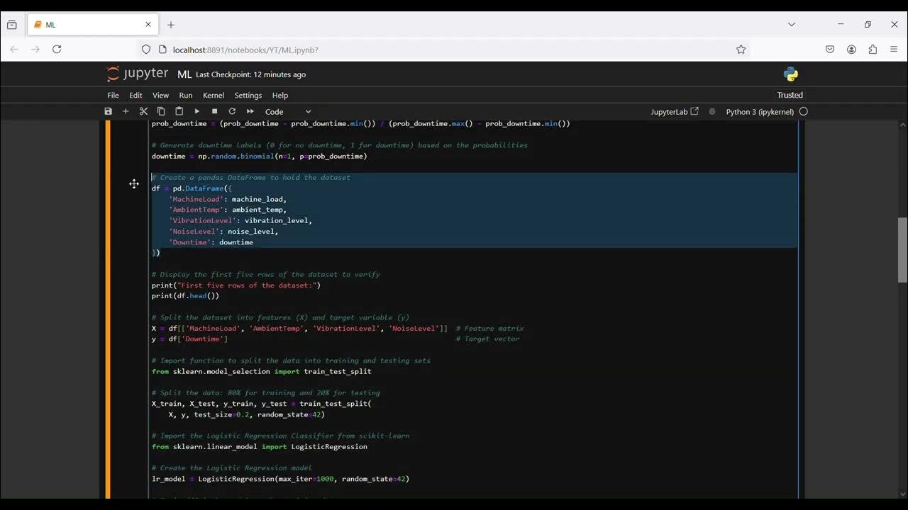 Supply Chain Analysis with Python 20 Predicting Machine Downtime Using Logistic Regression - YouTube