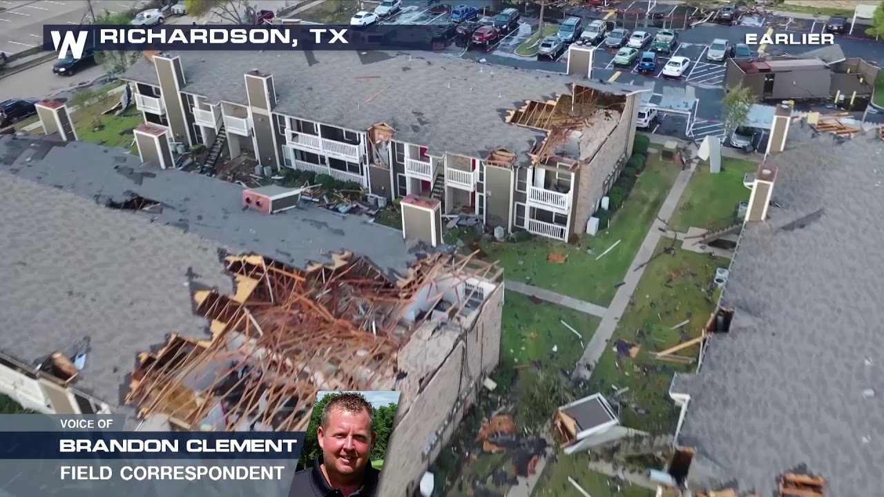Brandon Clement Details Dallas Tornado Damage - YouTube