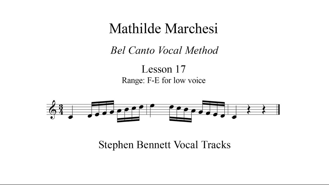 Lesson 17 for low voice - YouTube