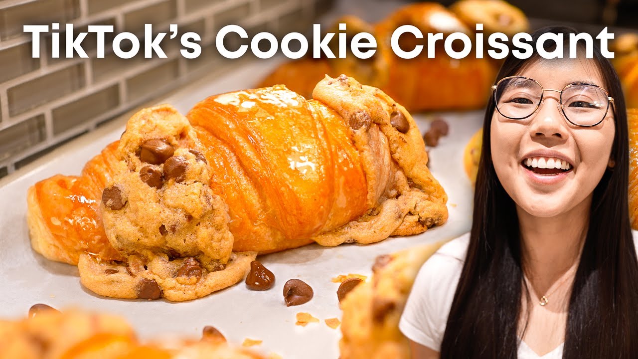 TikTok's Cookie Croissant 🥐 (2-Ingredient VIRAL French Bakery HACK ...