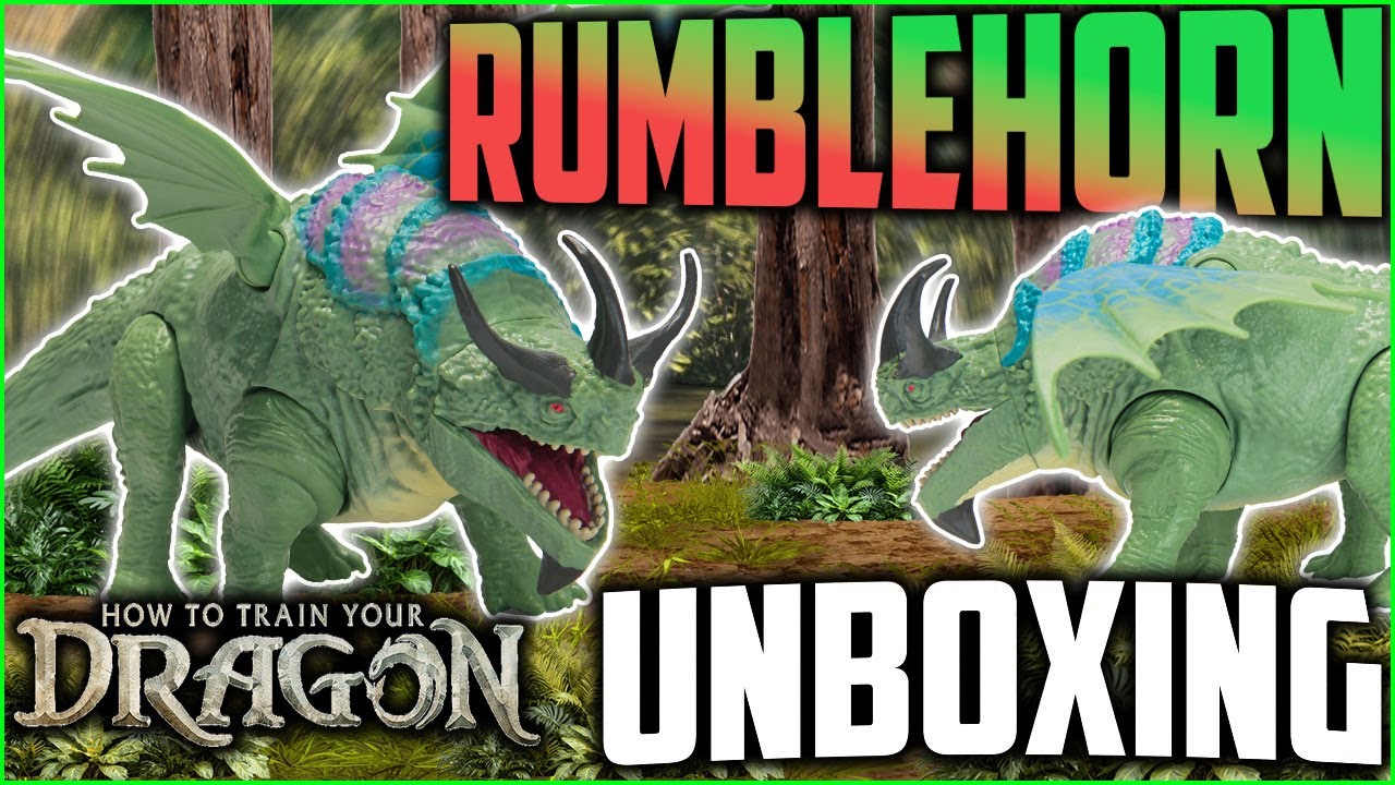 LIVE ACTION Rumblehorn Toy UNBOXED! 🎯🐉| How to Train Your Dragon 2025 ...