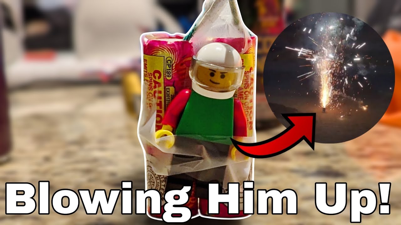 Blowing a LEGO Up with Fireworks! - YouTube