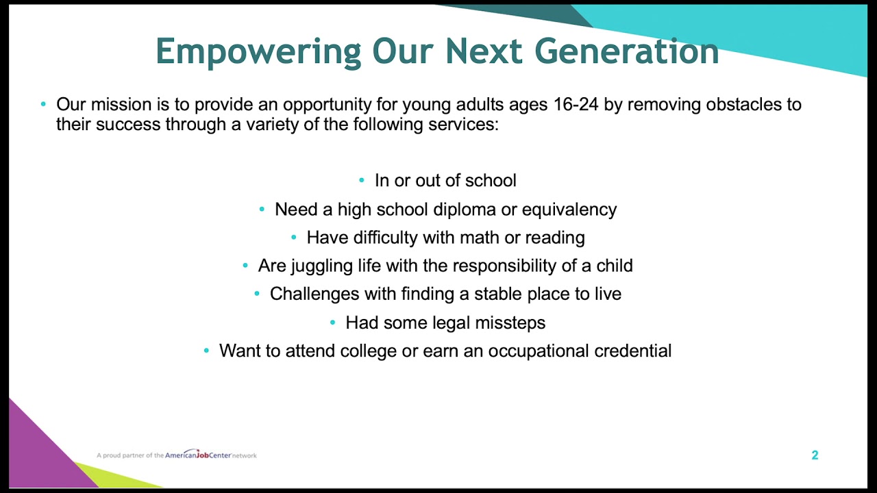 NC Works NextGen Program Presentation - YouTube