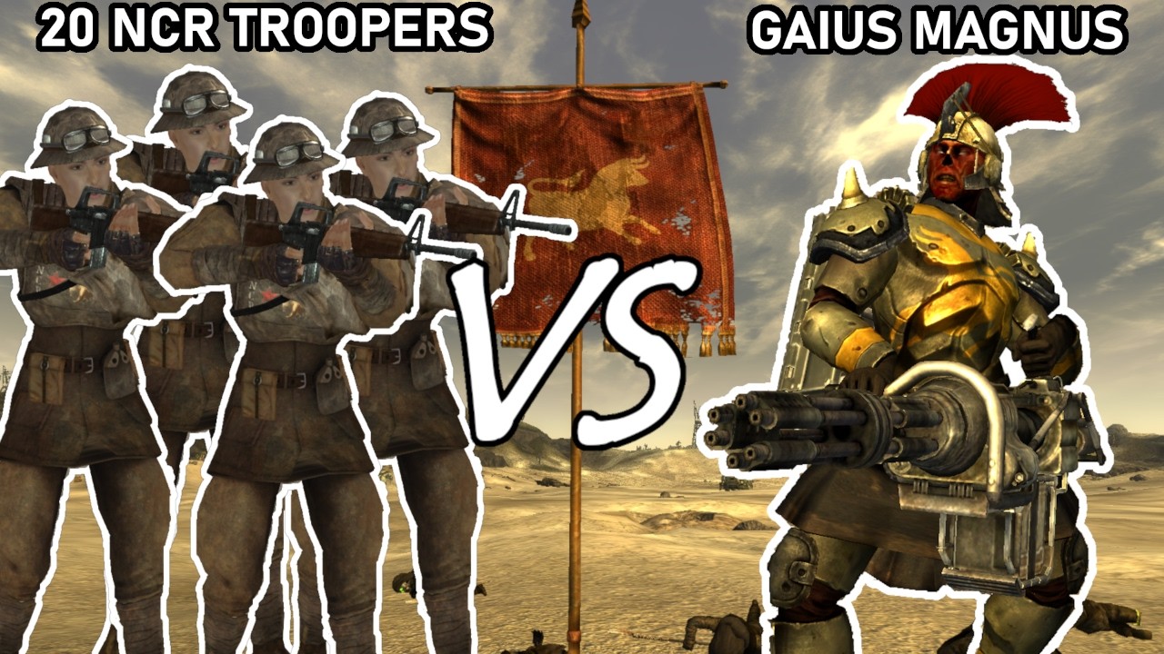 Can 20 NCR Troopers (Searchlight) DEFEAT Gaius Magnus? | Fallout New ...
