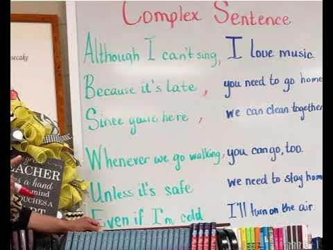 Complex Sentences - subordinating conjunctions - comma use - YouTube