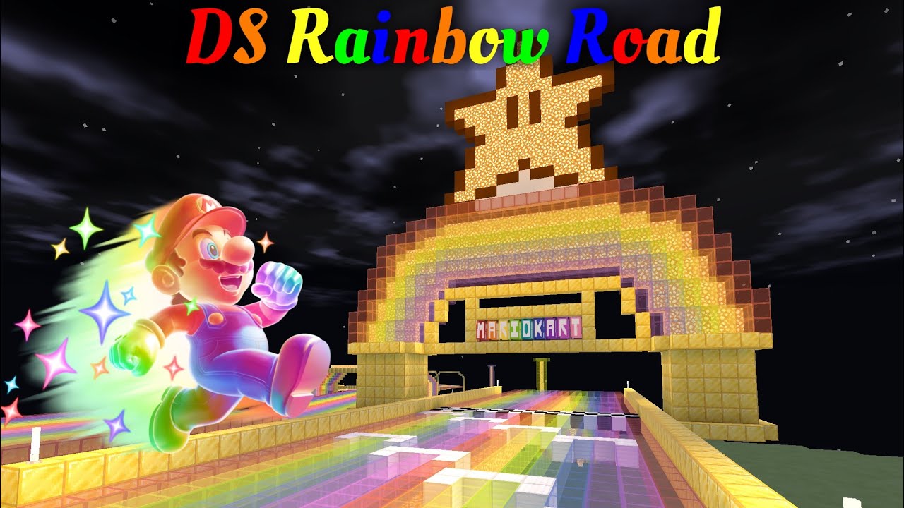 Minecraft Mario Kart Route Arc En Ciel