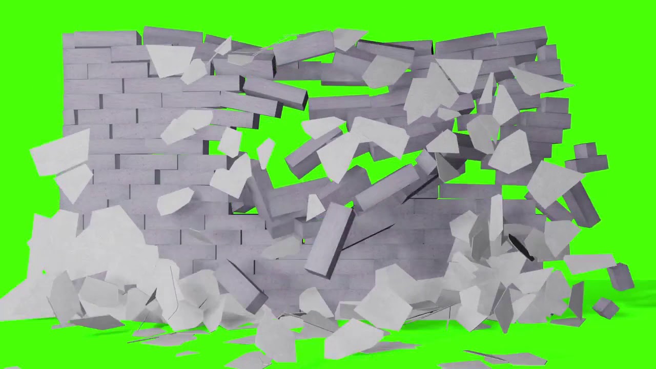 Brick Wall Explosion Green Screen | Green Screen Effects - YouTube