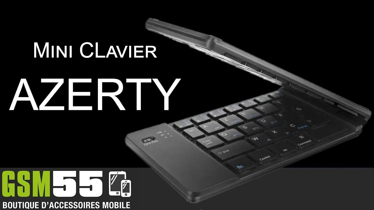 Mini Clavier Azerty Bluetooth par GSM55 - YouTube