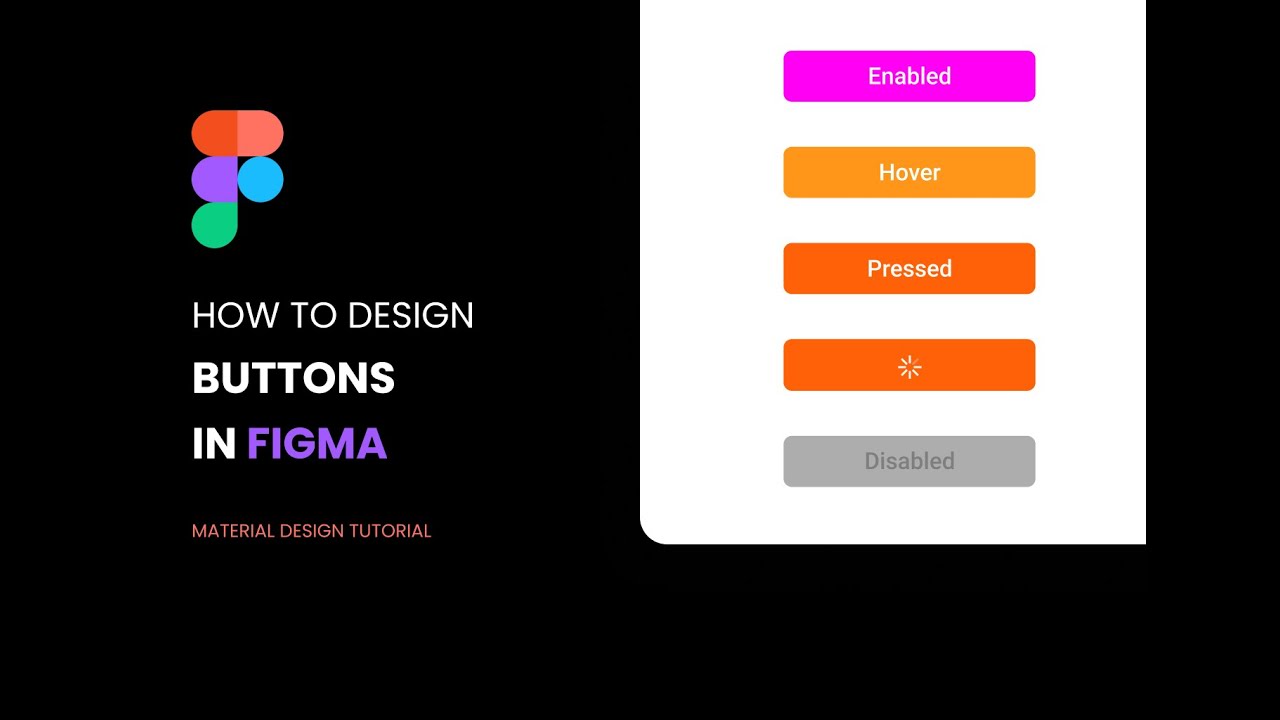 How to Design Buttons in Figma #MaterialDesign - YouTube