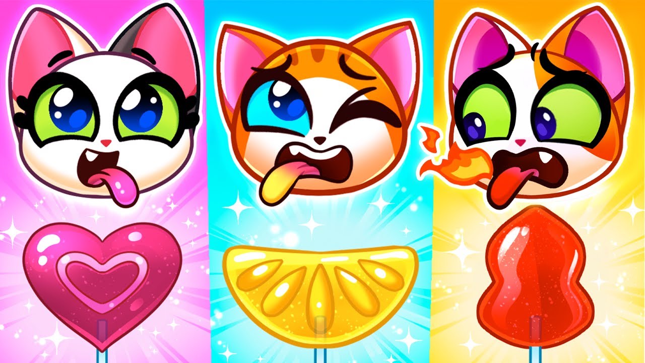 🌶️Ugh, What A Taste?! Where Is My Lollipop?🍭Learn Colors with Kittens🌟 ...