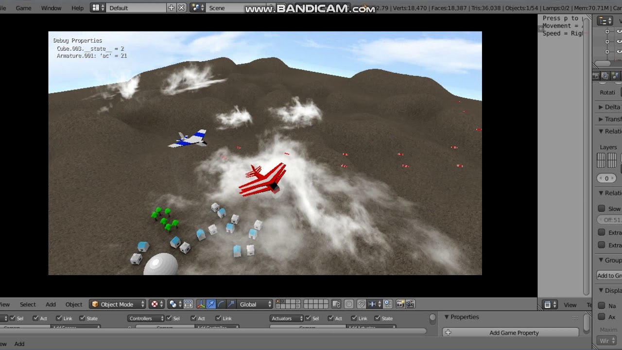 Blender [BGE] A simple AI flying plane - YouTube