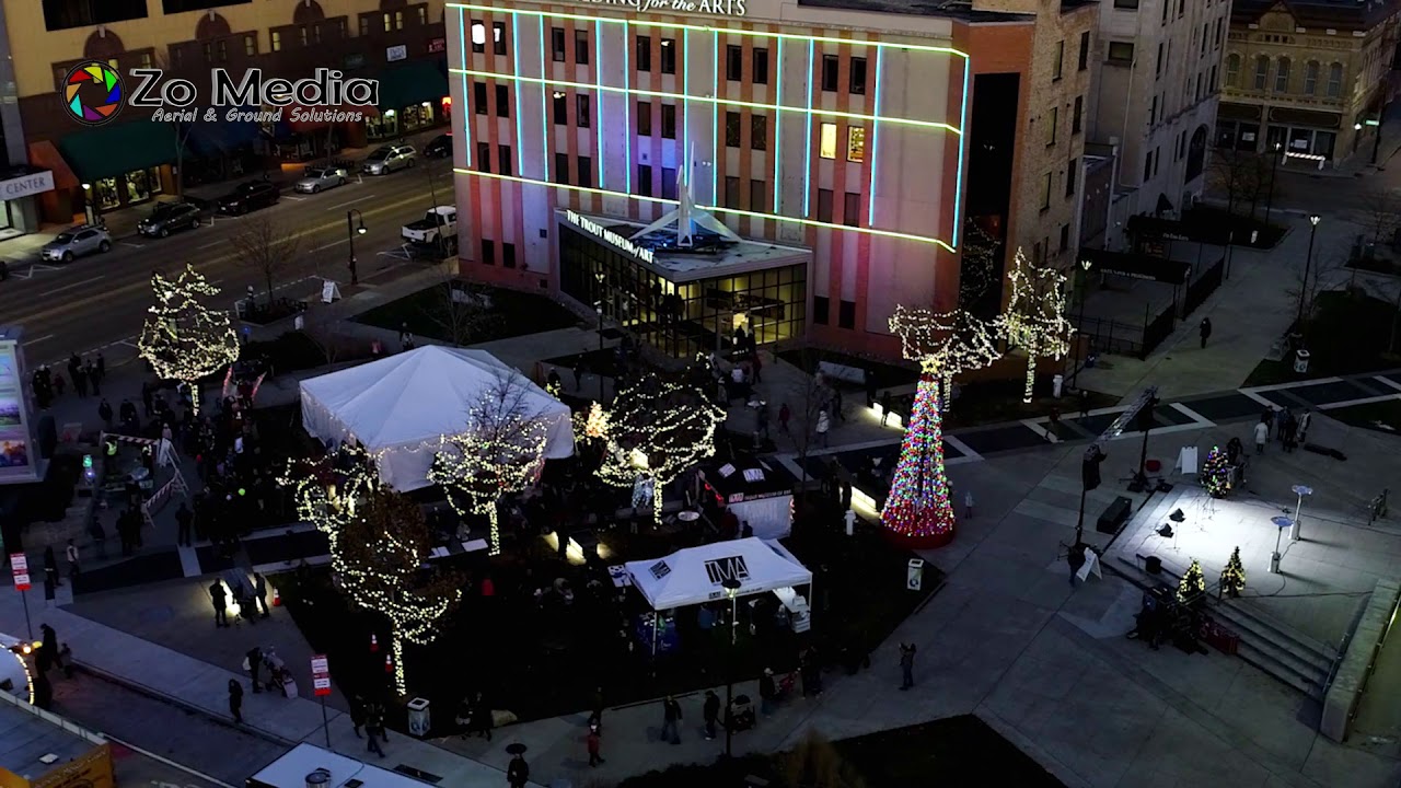 Drone watching Light Up Appleton 11 23 19 - YouTube