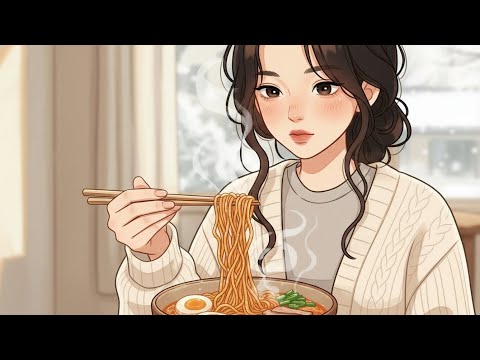 Cozy Winter Ramen ASMR ❄️🍜#shorts #asmr #cooking #ghibli #animation #relaxing 