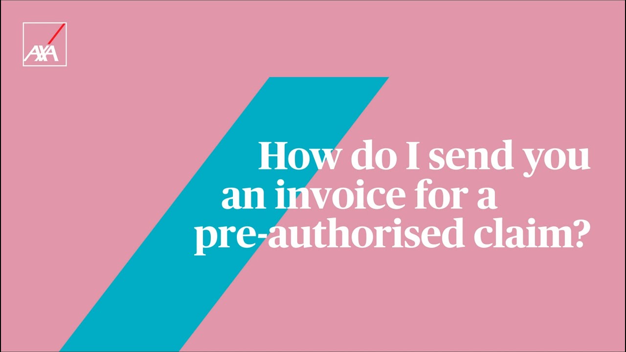 How do I send an invoice for pre authorised claim - YouTube
