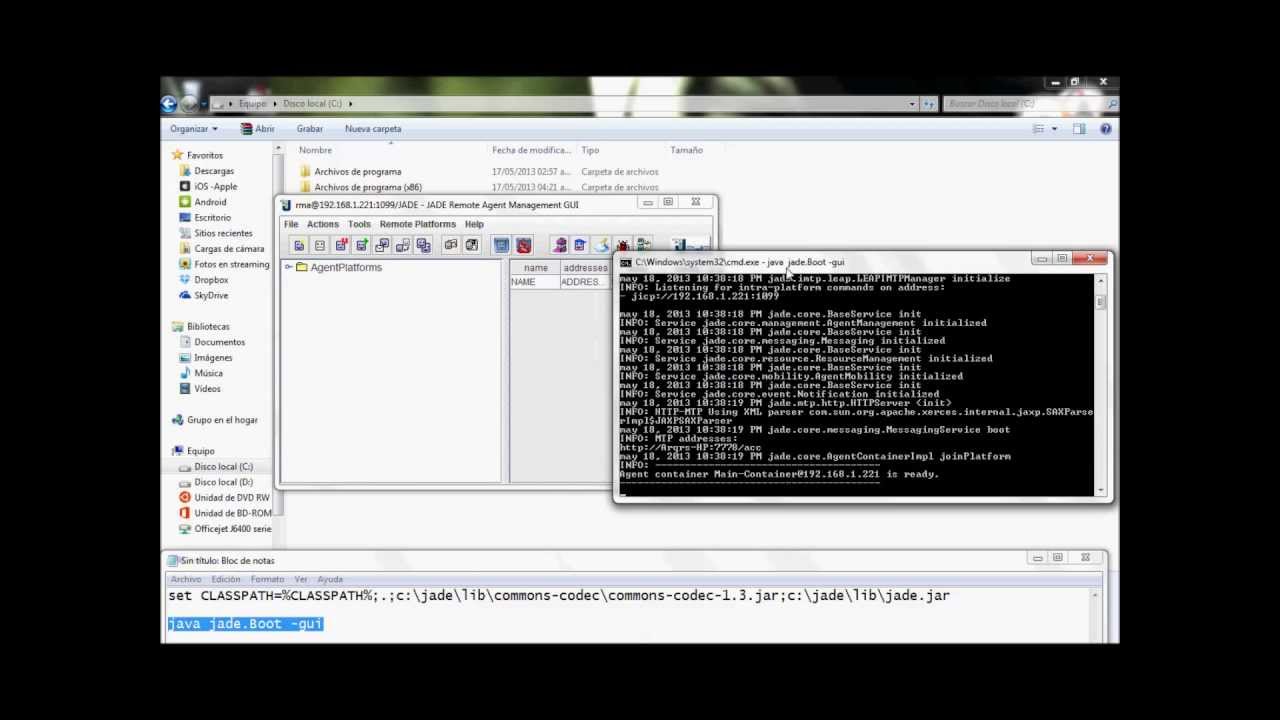 Instalar JADE - Remote Agent Management - YouTube