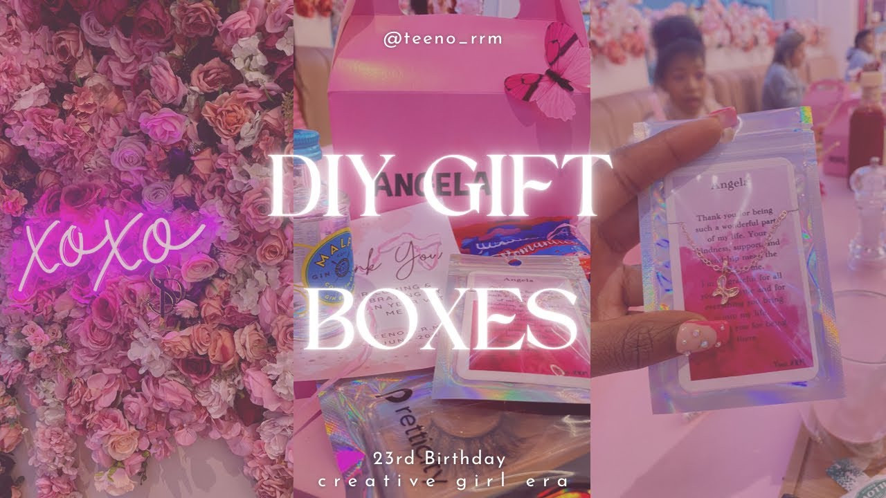 How to make DIY Thank You Gift boxes 💝 🎁 for Birthday brunch with the ...
