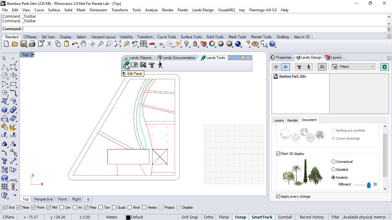 Lands Design tutorial 1.3 Toolbars and Edit panel - YouTube