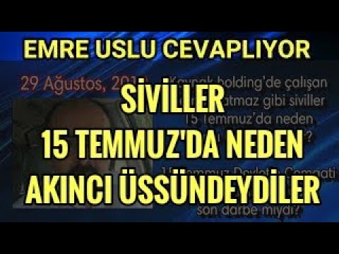 Kemal Batmaz Akıncı Üssü - 15 Temmuz'da Ne oldu? Emre Uslu Cevaplıyor