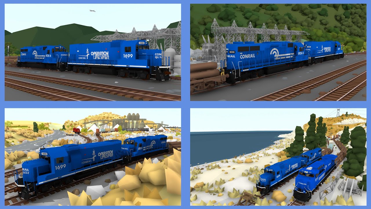 Rolling LIne - ConRail diesels in action - Operation Lifesaver GP15-1 ...