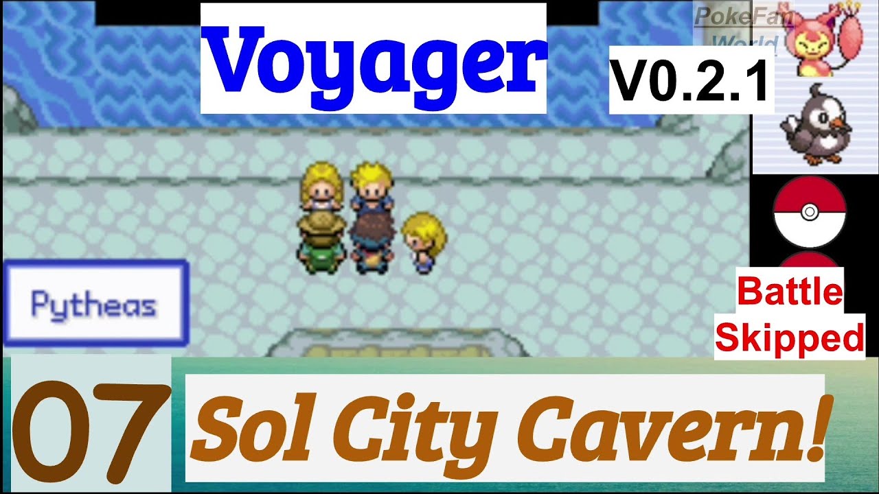 Pokemon Voyager Part 7 PokeFan Exploring Sol City Cavern | GBA Rom Hack ...