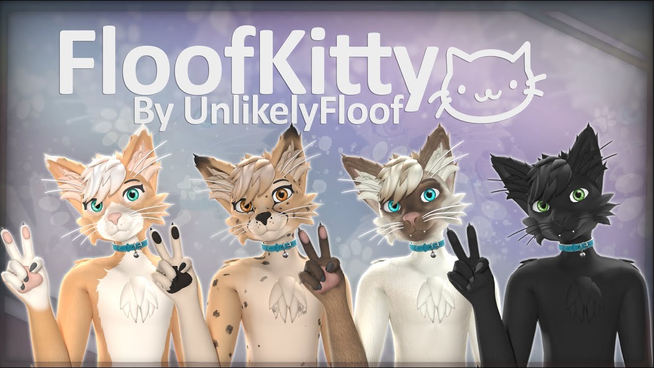 The FloofKitty a VRChat Avatar base by UnlikelyFloof - YouTube