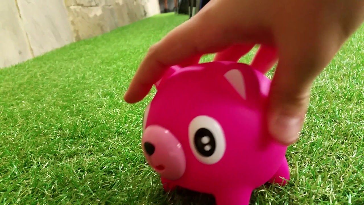 A budget version of the pink squeaky toy - YouTube