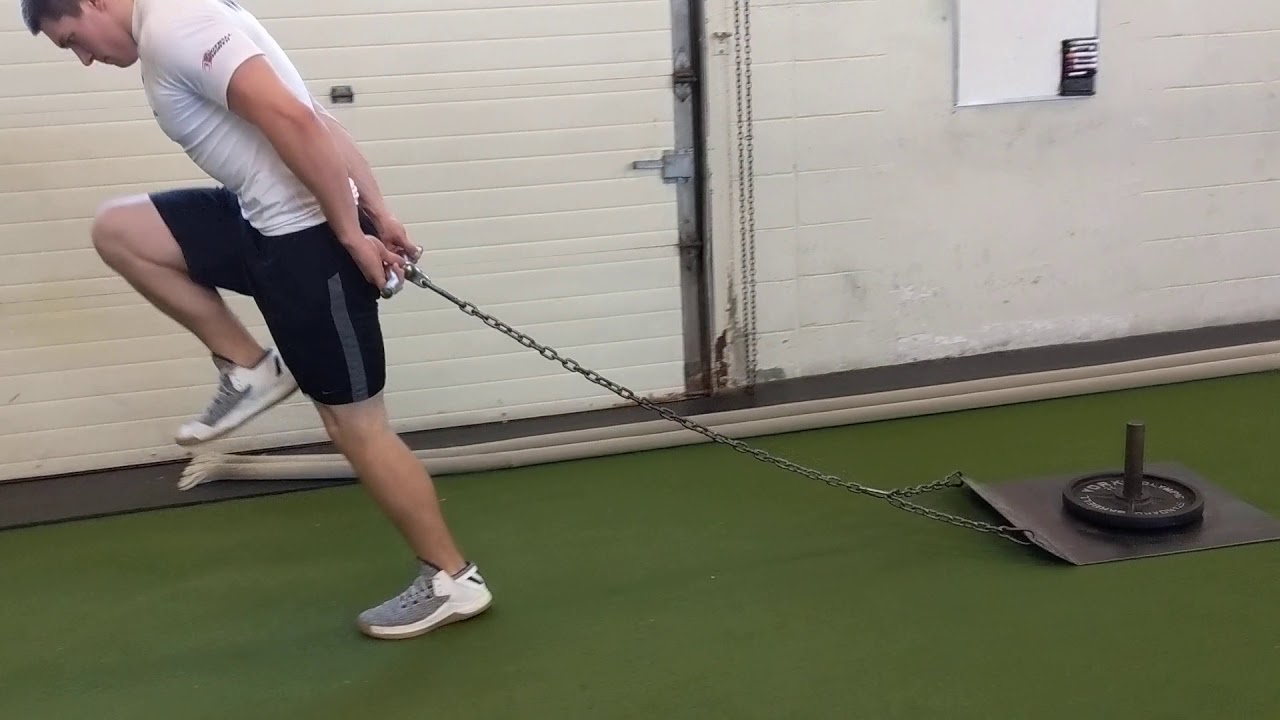 Forwards Sled Drag Knee Drive - YouTube
