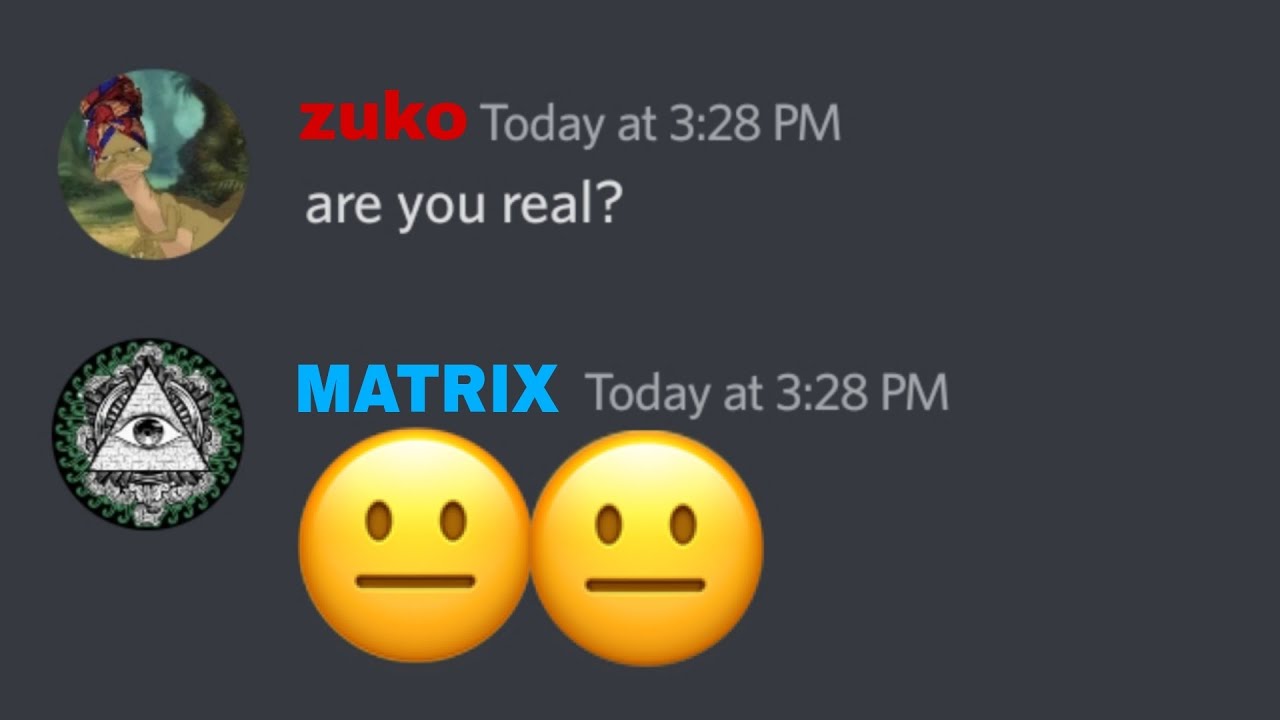 When "MATRIX" entered the chat...(Revealing the truth) - YouTube