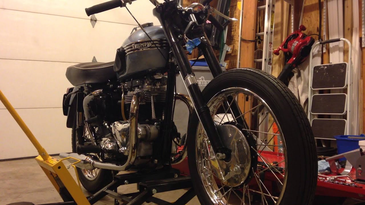 1956 Triumph T110 Tiger Pre Unit - front forks - Part 1 of 2 - YouTube