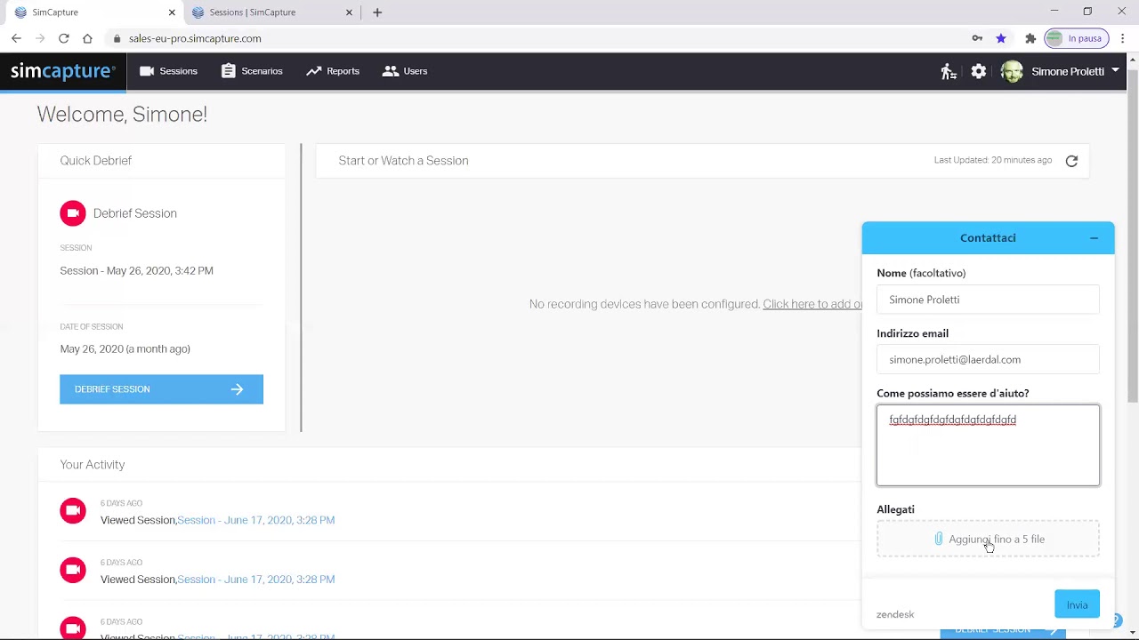 Assitenza Tecnica SimCapture Mobile App. - YouTube