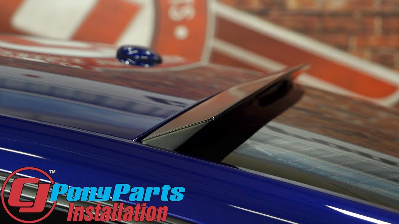 2015-2023 Mustang Fastback Install | Drake Muscle Cars Satin Black Roof ...