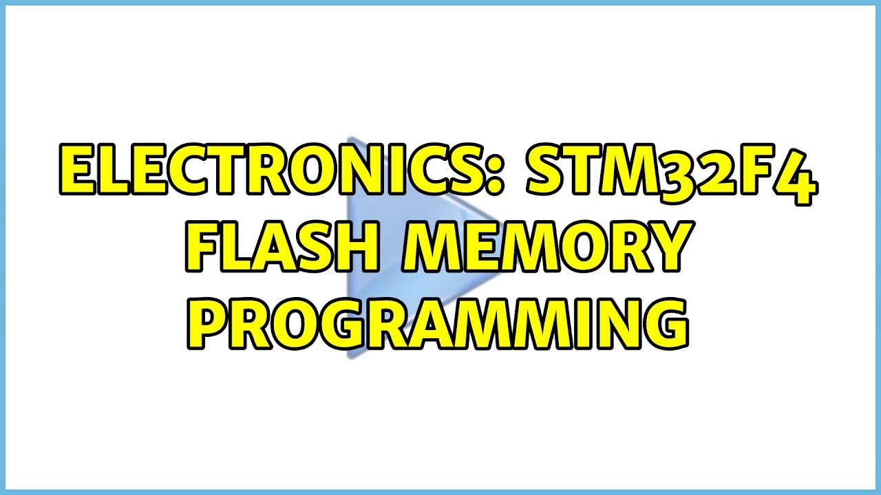 Electronics Stm32f4 Flash Memory Programming 2 Solutions Youtube