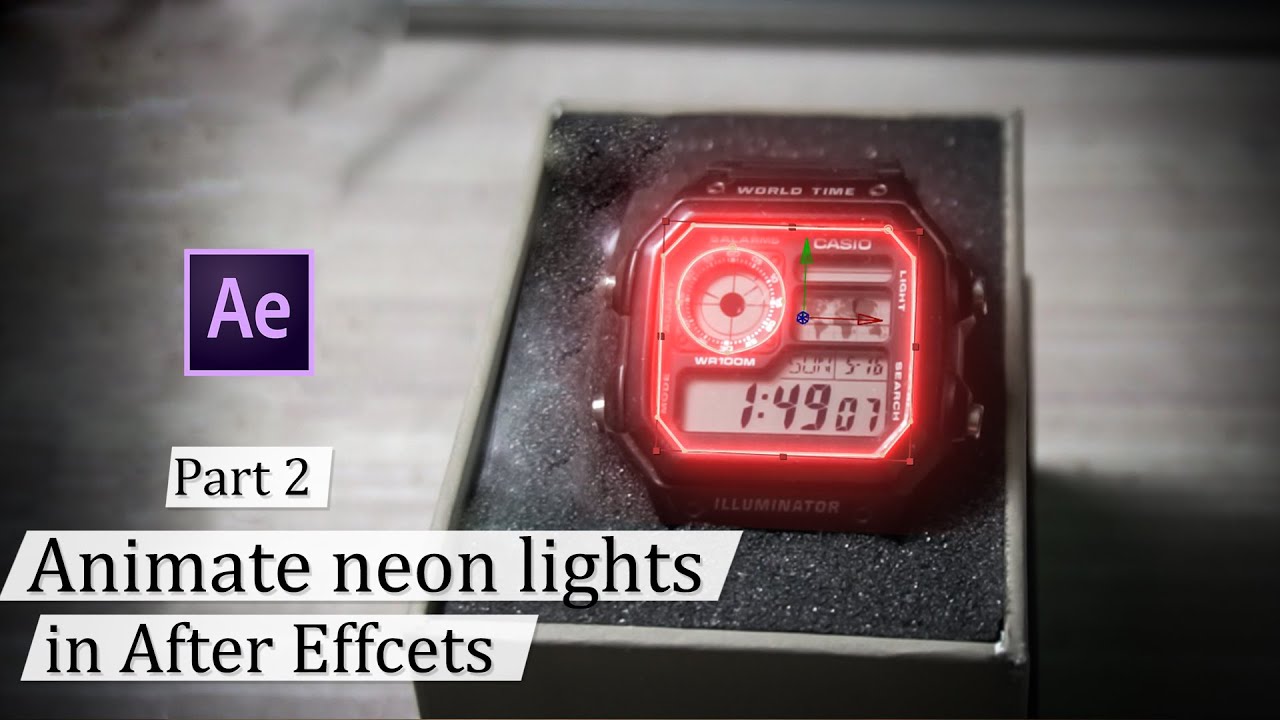 How to animate the neon lights on to object in After Effcets Part 2 ...