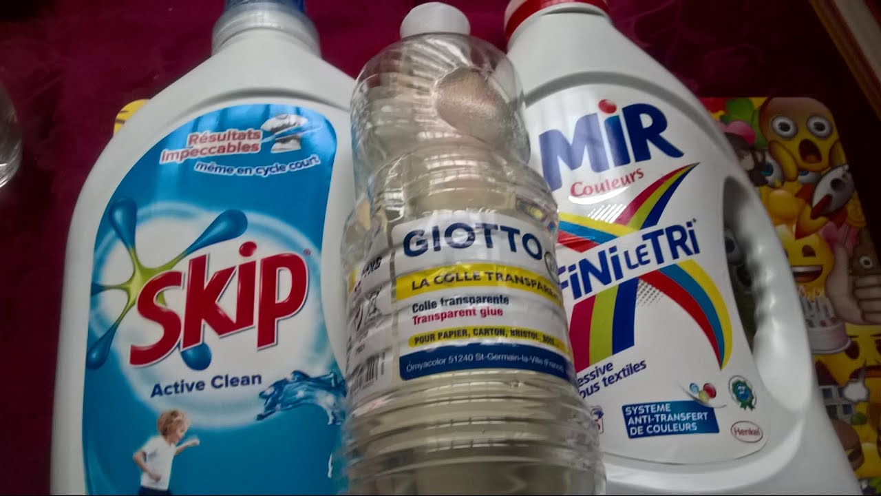 SLIME TEST DE 2 LESSIVES - YouTube