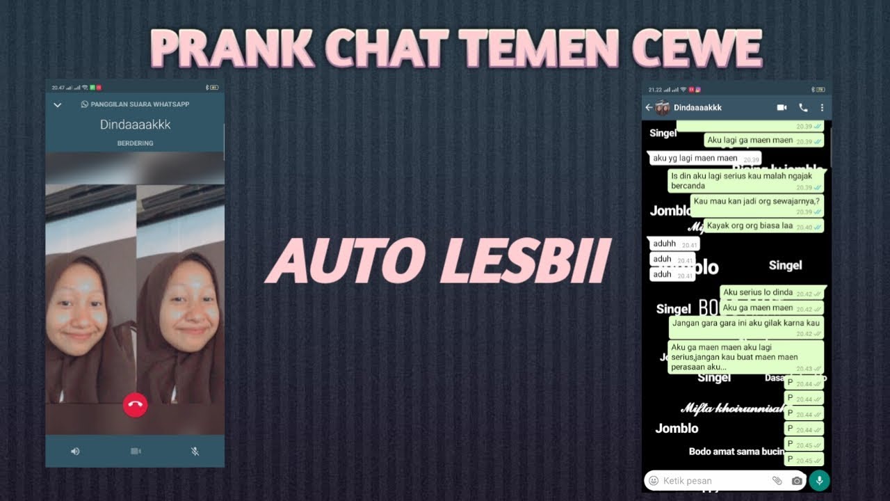 PRANK chat nembak temen cewe AUTO LESBII... - YouTube