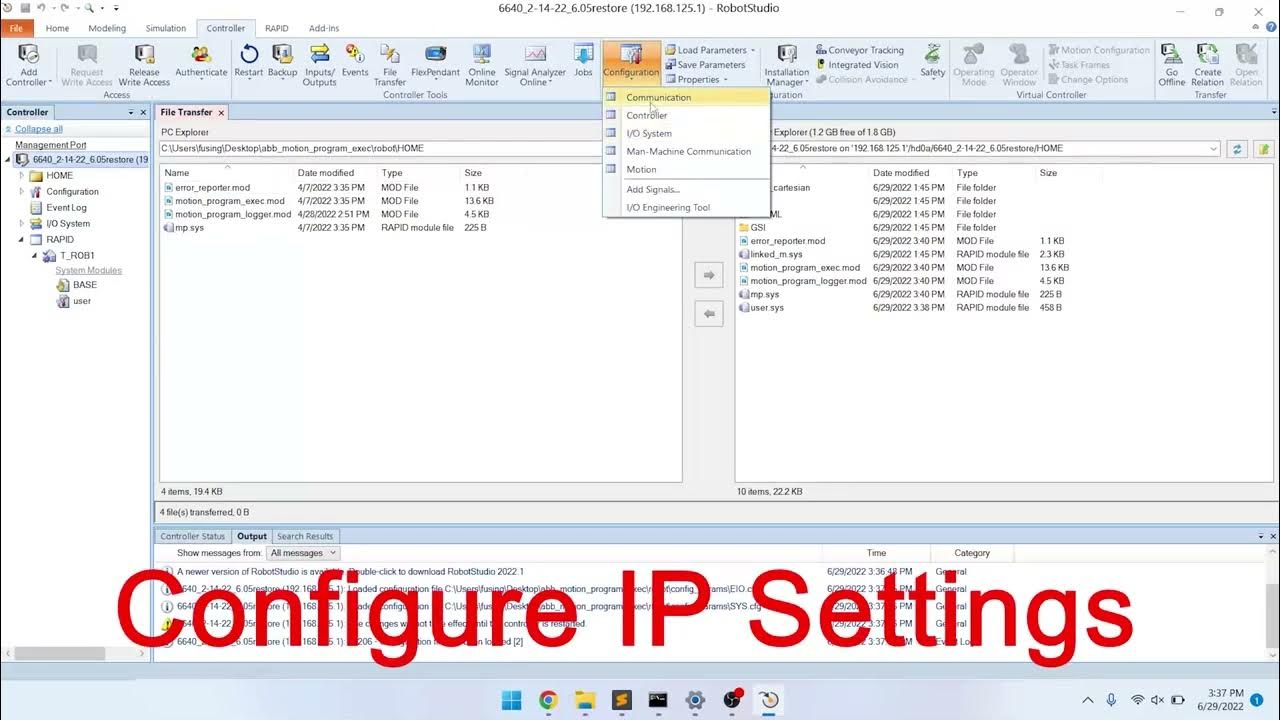 ABB RAPID Python Interface Setup Instruction - YouTube