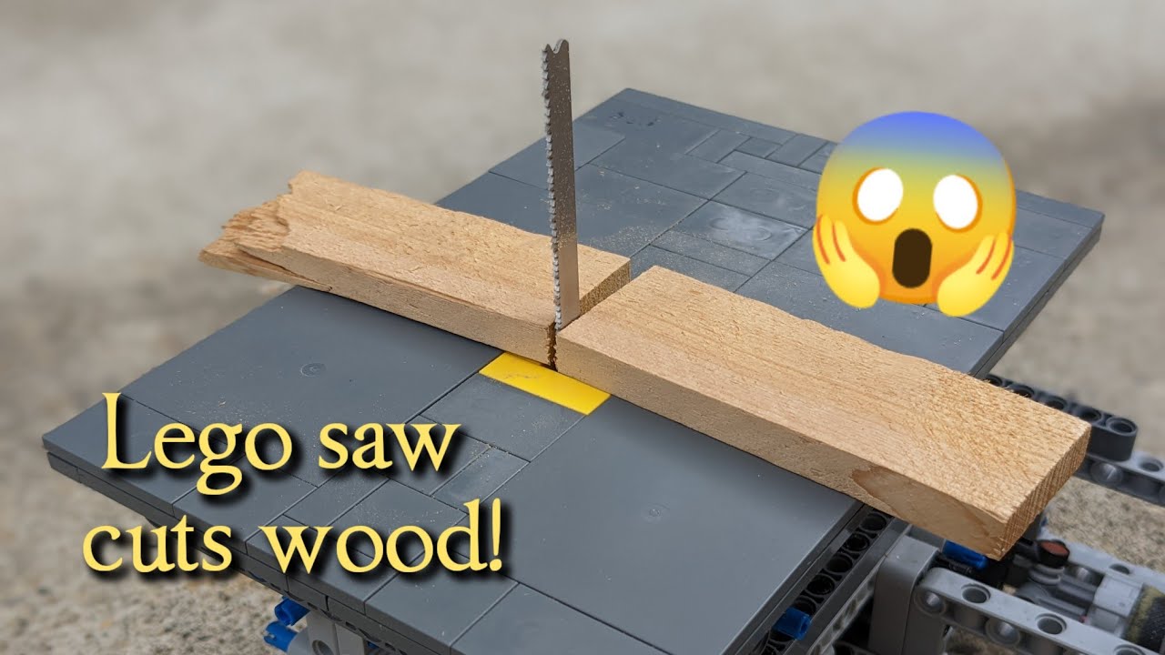 Working Lego Scroll Saw (Cuts wood!) - YouTube