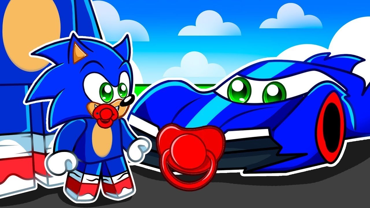 SONIC DÉPENSE 1,000,000€ pour Créer une VOITURE BÉBÉ SONIC sur ROBLOX ...