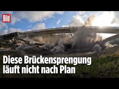 Riesenknall an der A45: Panne bei Sprengung der Talbrücke Ottfingen