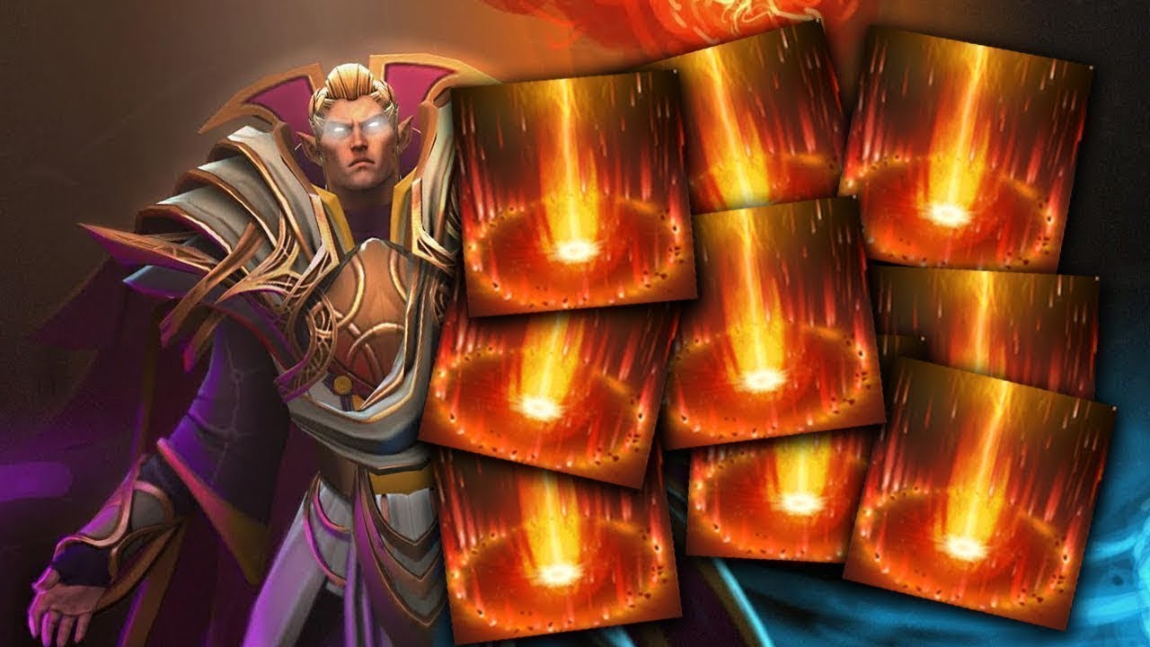 Invoker cataclysm + meteor + blast + refresher - YouTube